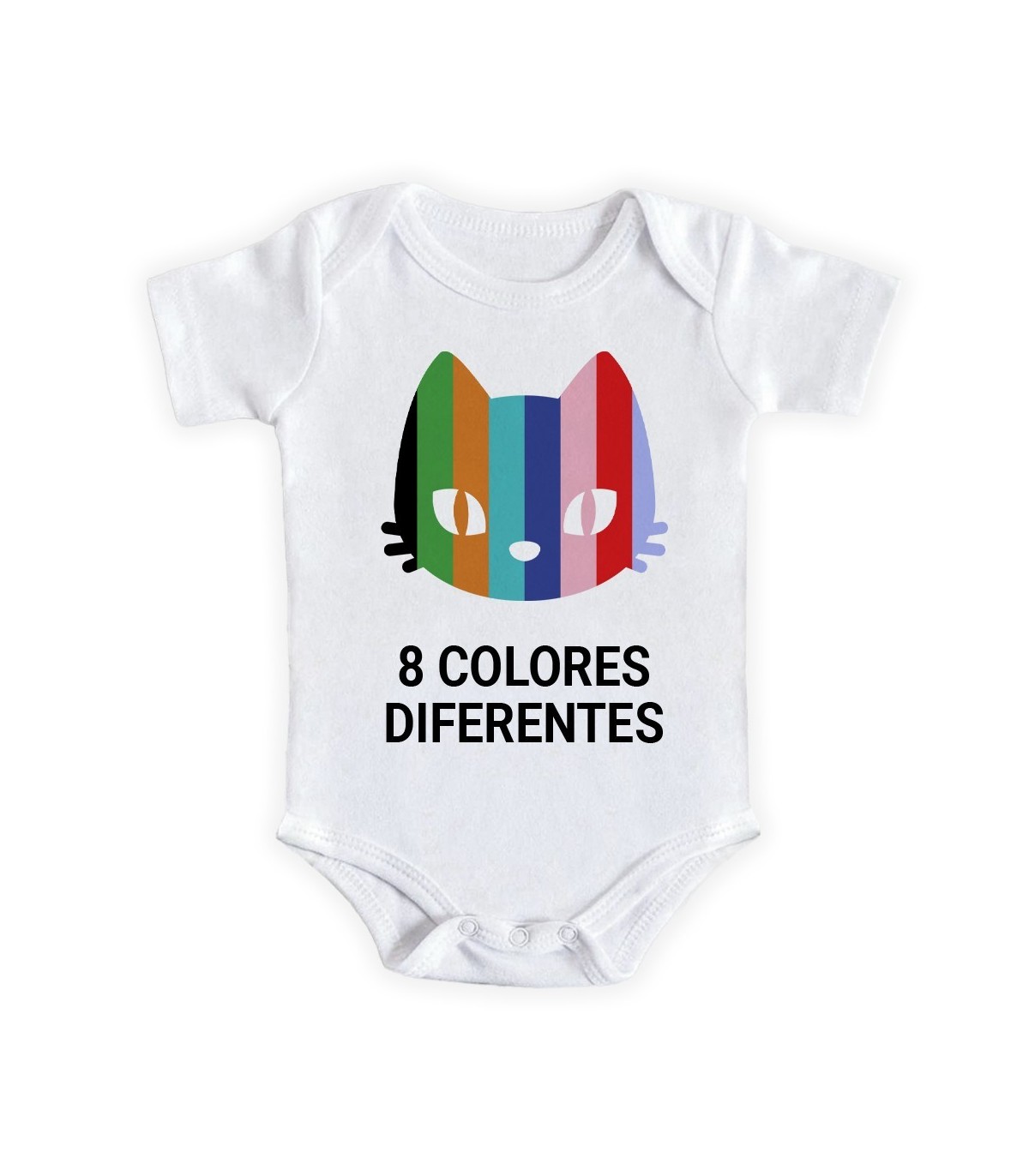 Body Bebé Icono de Gato - 8 Colores Diferentes